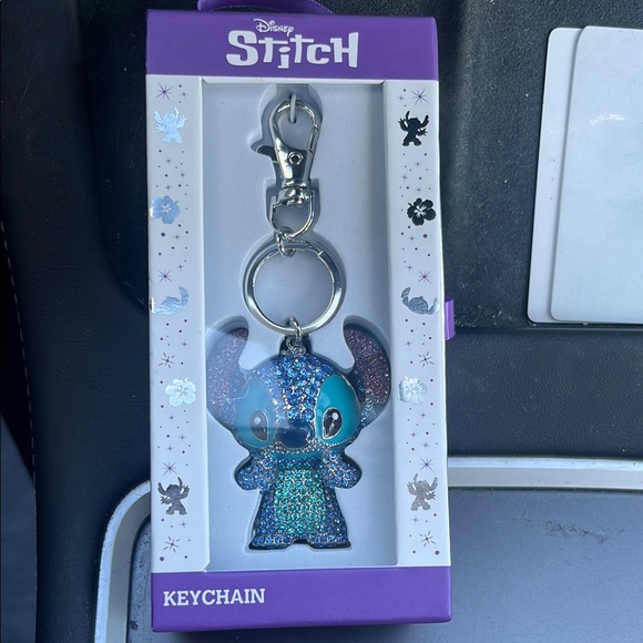Disney | Accessories | Disney Stitch Blue And Purple Keychain | Poshmark